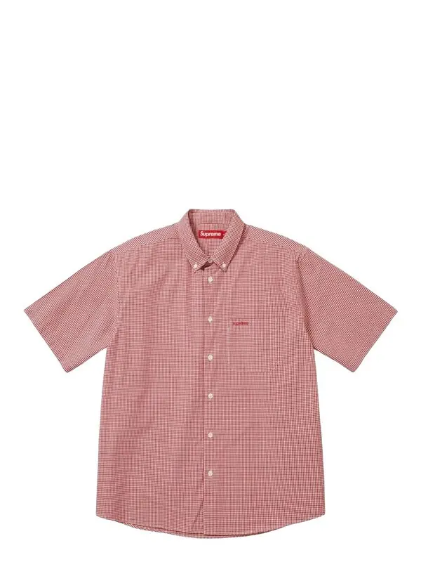 Supreme Ss26 Gingham S/s Shirt - Red