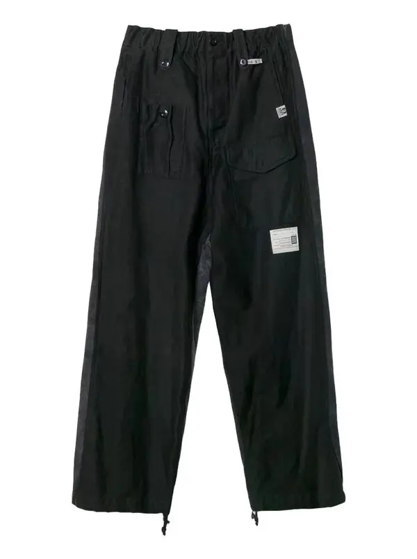 Mihara Yasuhiro Panelled Cargo Track Trousers - Black