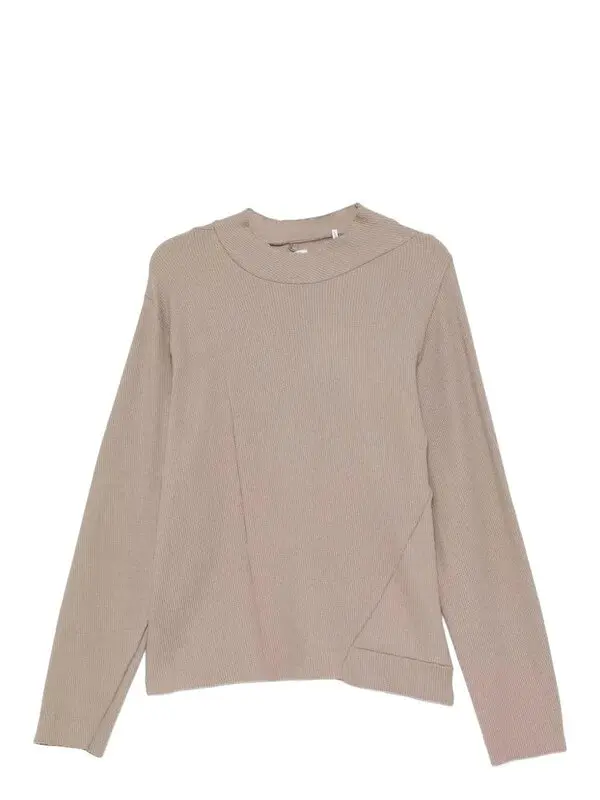 LEON EMANUEL BLANCK Ribbed Knit Panelled Sweater - Neutrals