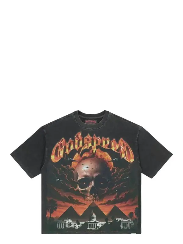 GODSPEED Echoes Of Empires Graphic-print T-shirt - Black