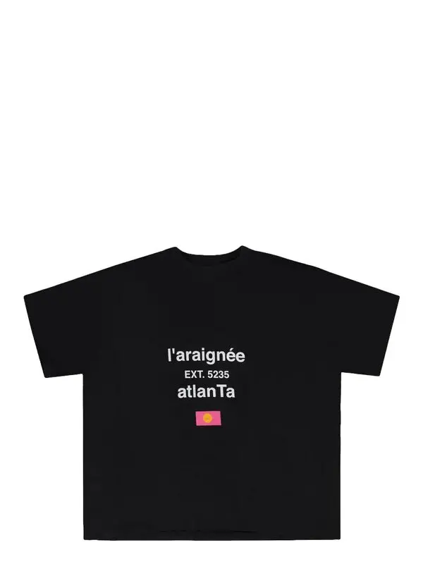 SP5DER L'araignee-print T-shirt - Black