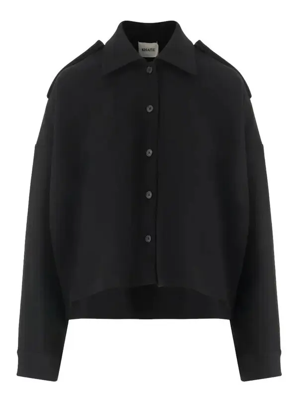 Khaite Epaulette Button-up Shirt - Black