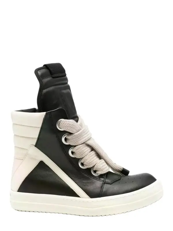 Rick Owens Geobasket Lace-up High-top Sneakers - Black