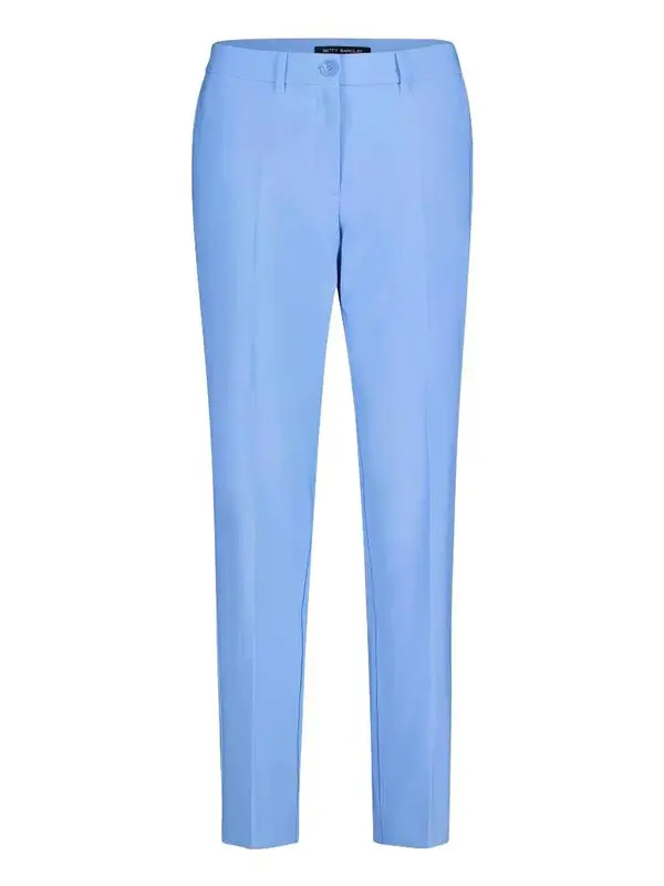BETTY BARCLAY Tailored Trousers With Pressed Creases - Blue