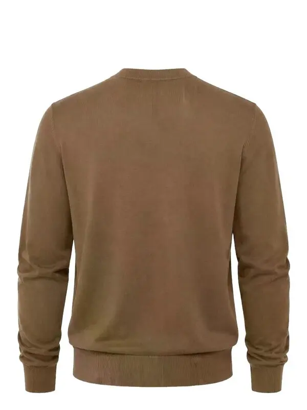 DIESEL® Embossed-logo Cotton Sweater - Brown