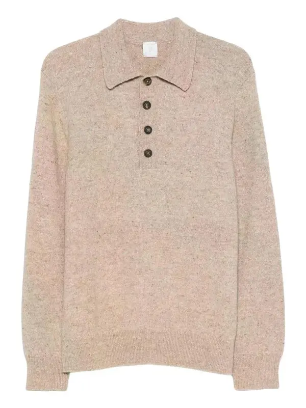 Eleventy Button-placket Polo-collar Polo Shirt - Neutrals