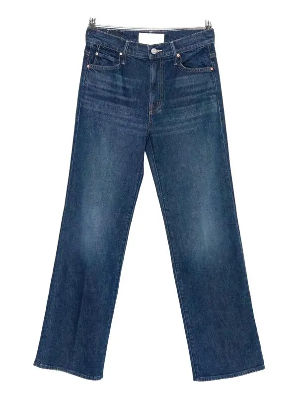 MOTHER Faded Effect Whiskered Jeans - Blue