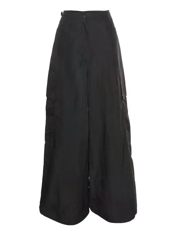 Palm Angels Wide-leg Cargo Pants - Black