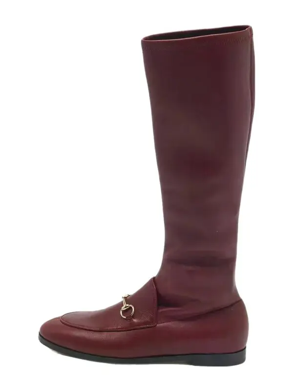 Gucci Jordaan Leather Ankle Boots - Red