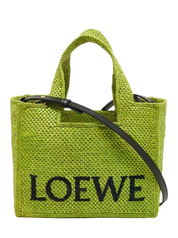 Loewe Small Raffia Tote Bag - Green