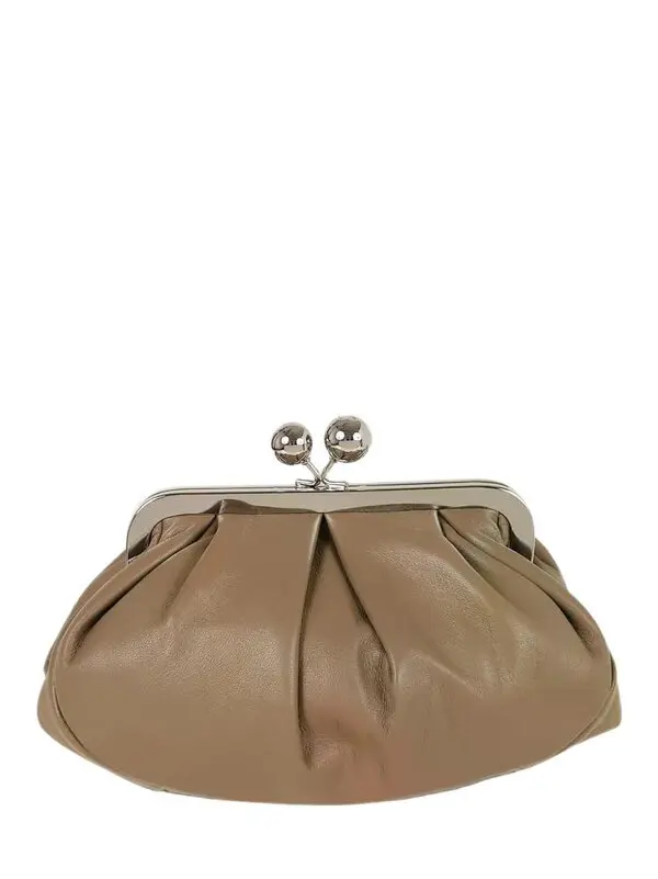 Max Mara Pasticcino Pleated Clutch Bag - Neutrals