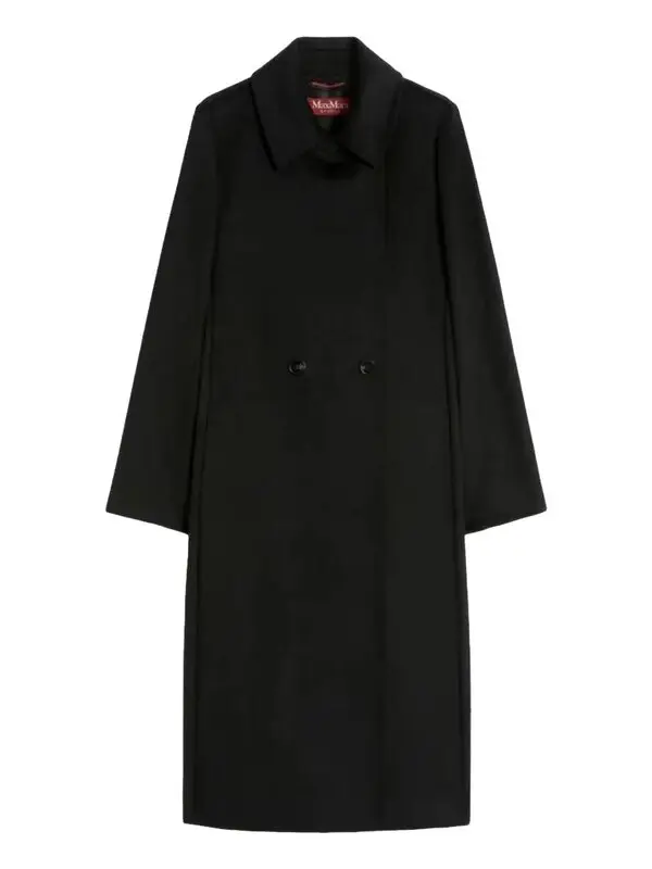 Max Mara Belted Wool Coat - Black