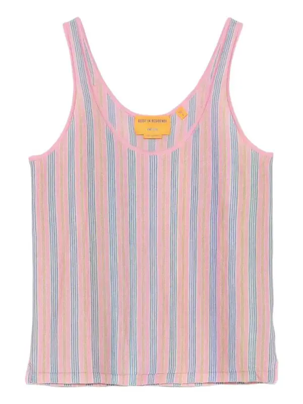 Guest In Residence Striped Tank Top - Pink