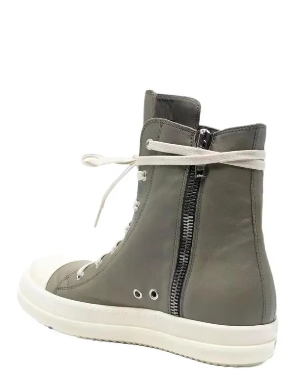 Rick Owens High-top Leather Sneakers - Grey