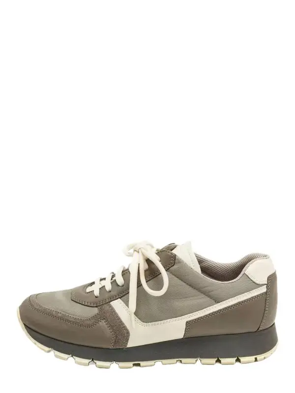 Prada Lace-up Panel Sneakers - Grey