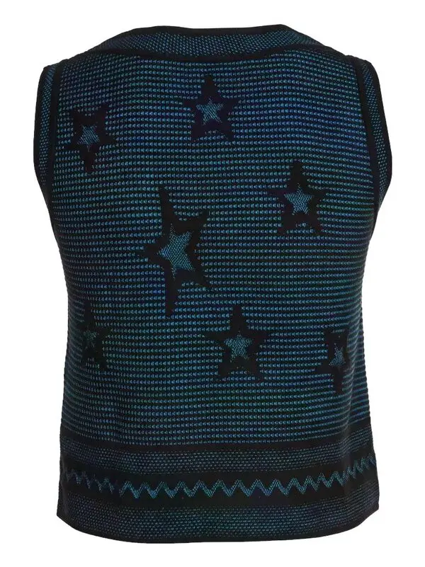 Missoni Zigzag Star-print Knit Top - Blue