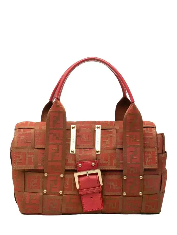 Fendi Zucca Canvas Crossword Handbag - Brown
