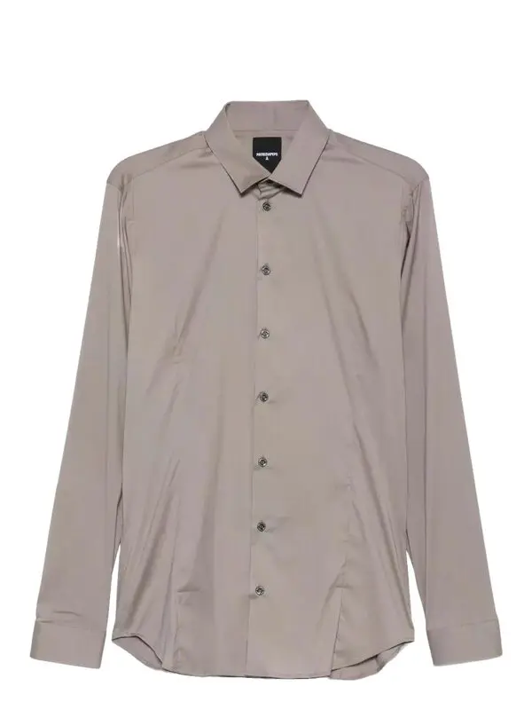 Patrizia Pepe Long-sleeve Slim-fit Shirt - Grey