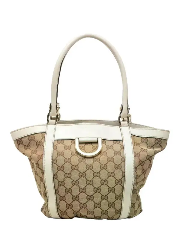 Gucci Gg Canvas Abbey D Ring Handbag - Neutrals