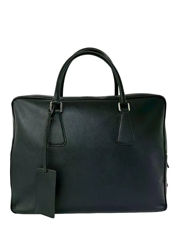 Prada Saffiano Business Bag - Black