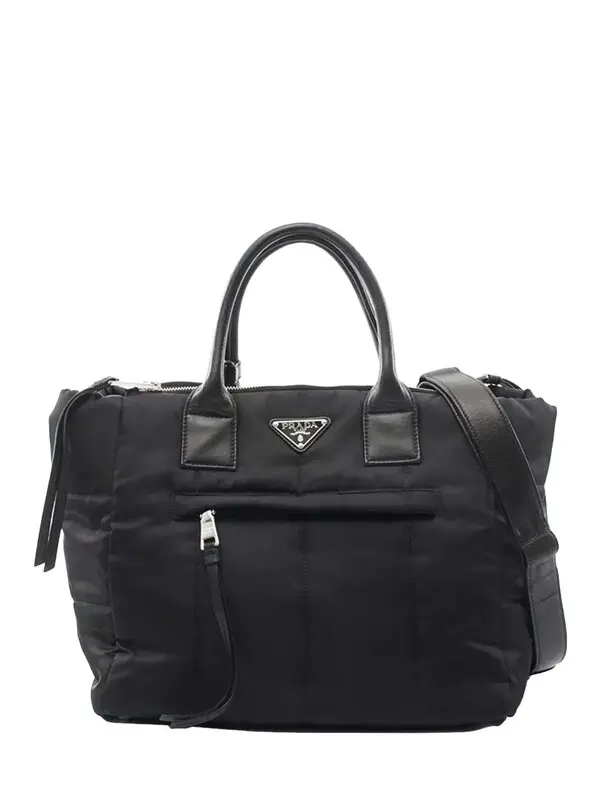 Prada Tessuto Bomber Satchel - Black
