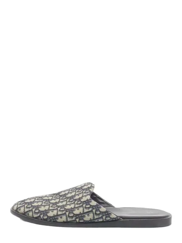 Dior Oblique Canvas Mules - Blue