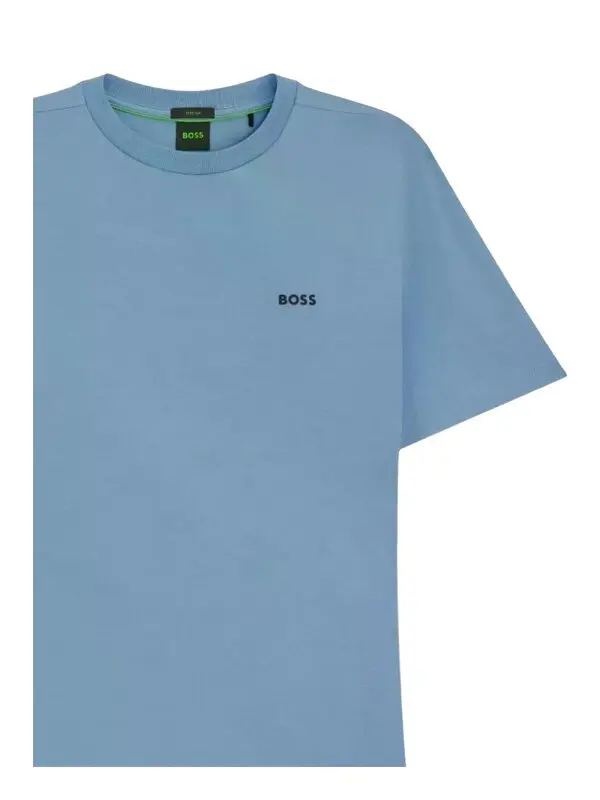BOSS Logo-print Short-sleeve T-shirt - Blue