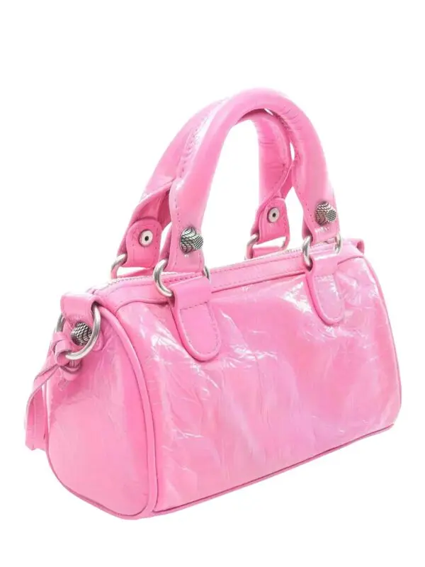 Balenciaga Nano Lambskin Motocross Le Cagole Satchel - Pink