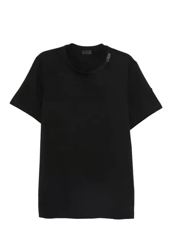 Moncler Logo-embroidered T-shirt - Black