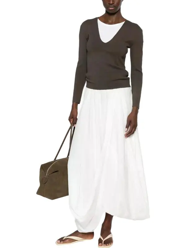 TOTEME V-neck Long-sleeve Sweater - Brown