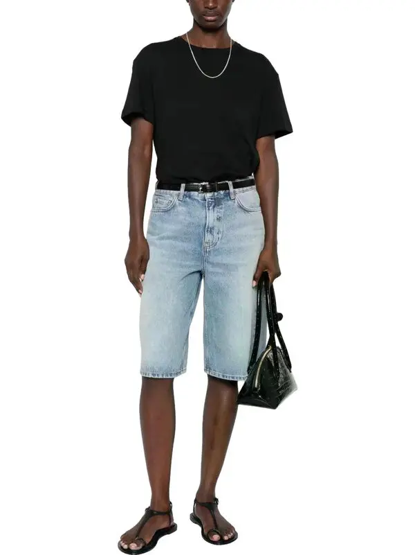 TOTEME Board Knee-length Denim Shorts - Blue