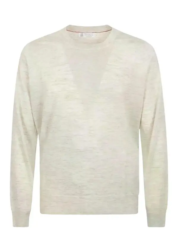 Brunello Cucinelli Fine-knit Long-sleeve Sweater - Neutrals