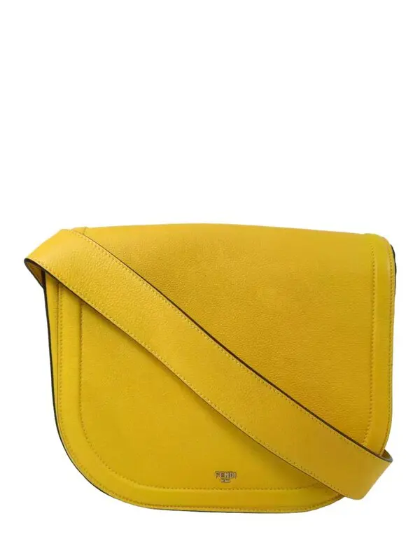 Fendi Roma Chiodo Shoulder Bag - Yellow