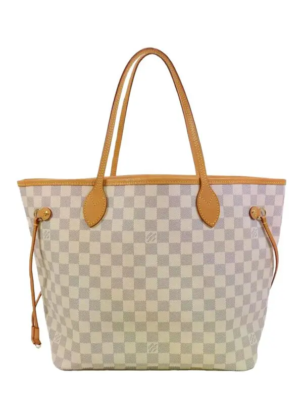 LOUIS VUITTON Damier Azur Neverfull Mm Shoulder Bag - Neutrals