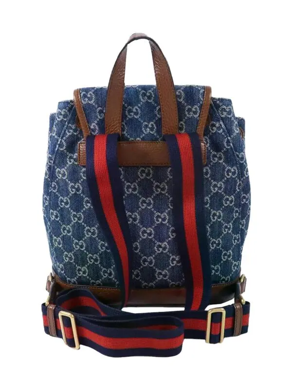 Gucci Gg Monogram Denim Backpack - Blue