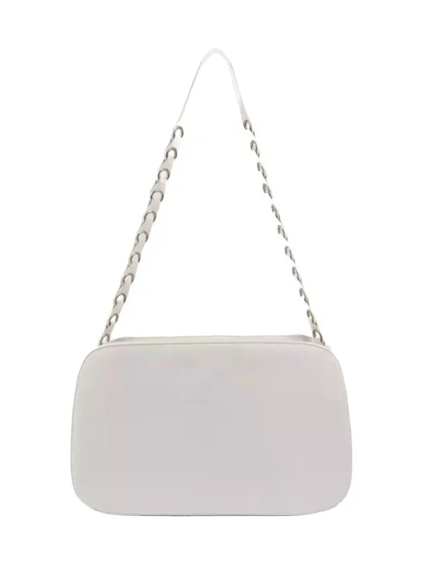 Prada Patent Leather Shoulder Bag - White
