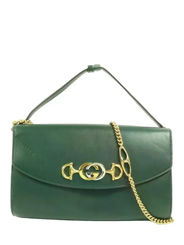 Gucci Zumi Interlocking-g Shoulder Bag - Green