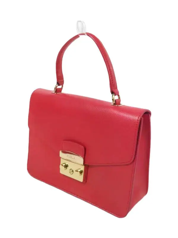 Furla Leather Shoulder Bag - Red