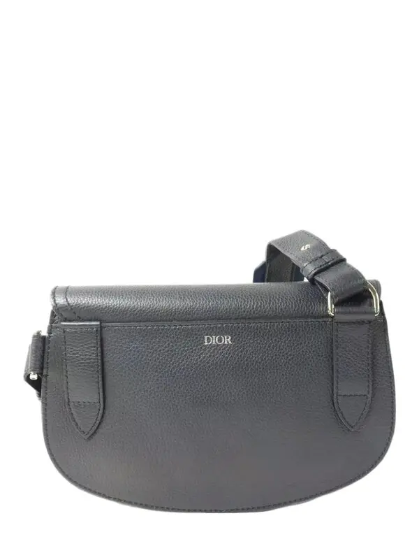 Dior Saddle Leather Messenger Bag - Blue