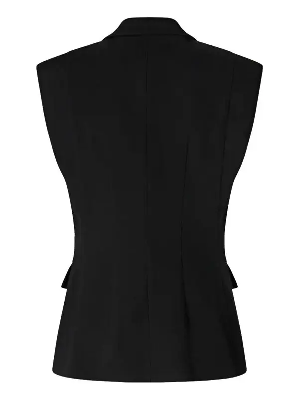 Pinko Sleeveless Single-breasted Waistcoat - Black