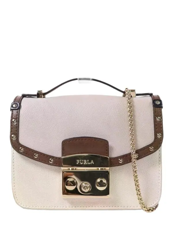 Furla Metropolis Studded Shoulder Bag - Neutrals