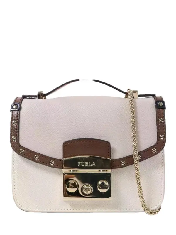 Furla Metropolis Studded Shoulder Bag - Neutrals
