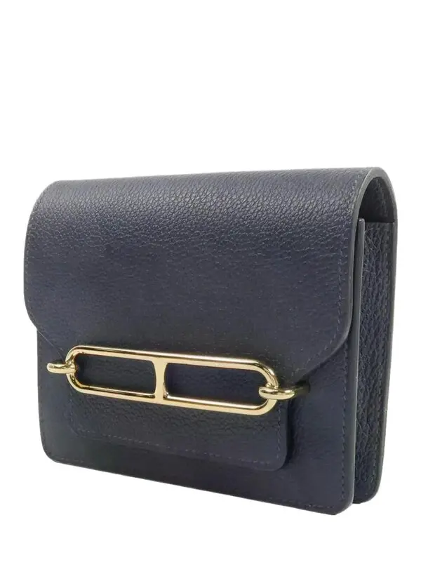 Hermès Slim Roulis Wallet - Blue