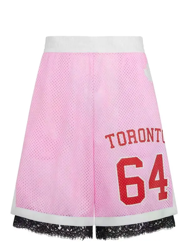 Dsquared2 Perforated Lace-trim Shorts - Pink