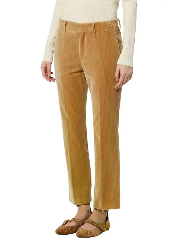 Isabel Marant Étoile Roaya Velvet Pinstripe Trousers - Neutrals