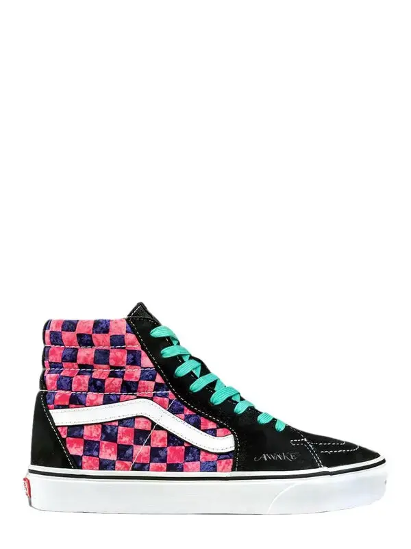VANS Sk8-hi Checkerboard High Top Sneakers - Black