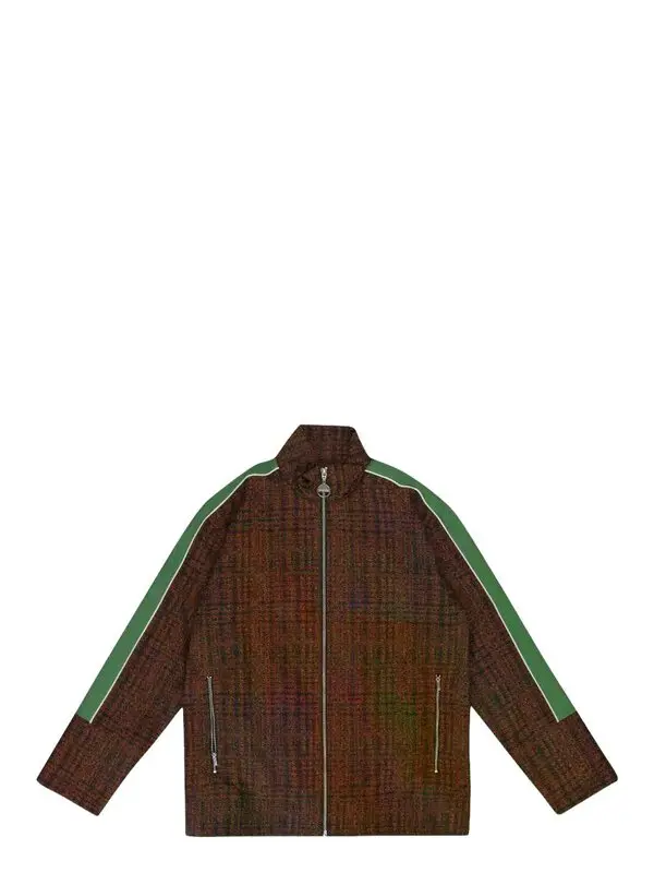 Ahluwalia Checked Track Jacket - Brown
