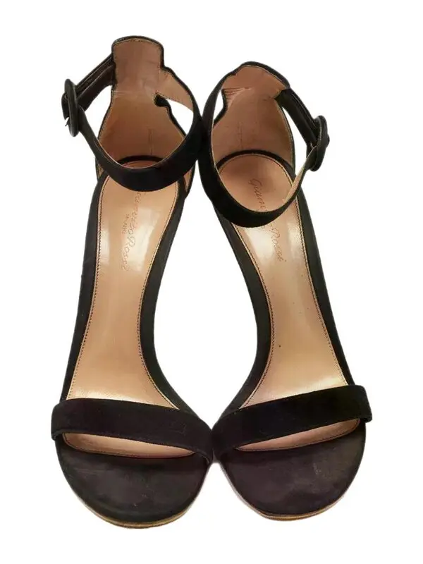 GIANVITO ROSSI Portofino Ankle Strap Sandals - Black