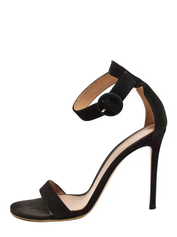 GIANVITO ROSSI Portofino Ankle Strap Sandals - Black
