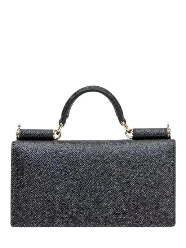 Dolce & Gabbana Logo Plaque Leather Mini Bag - Black